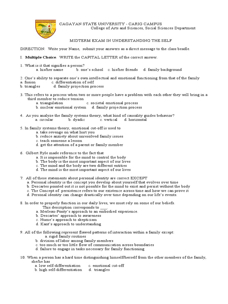 Uts Midterm.2022 | PDF | Soul | Mind