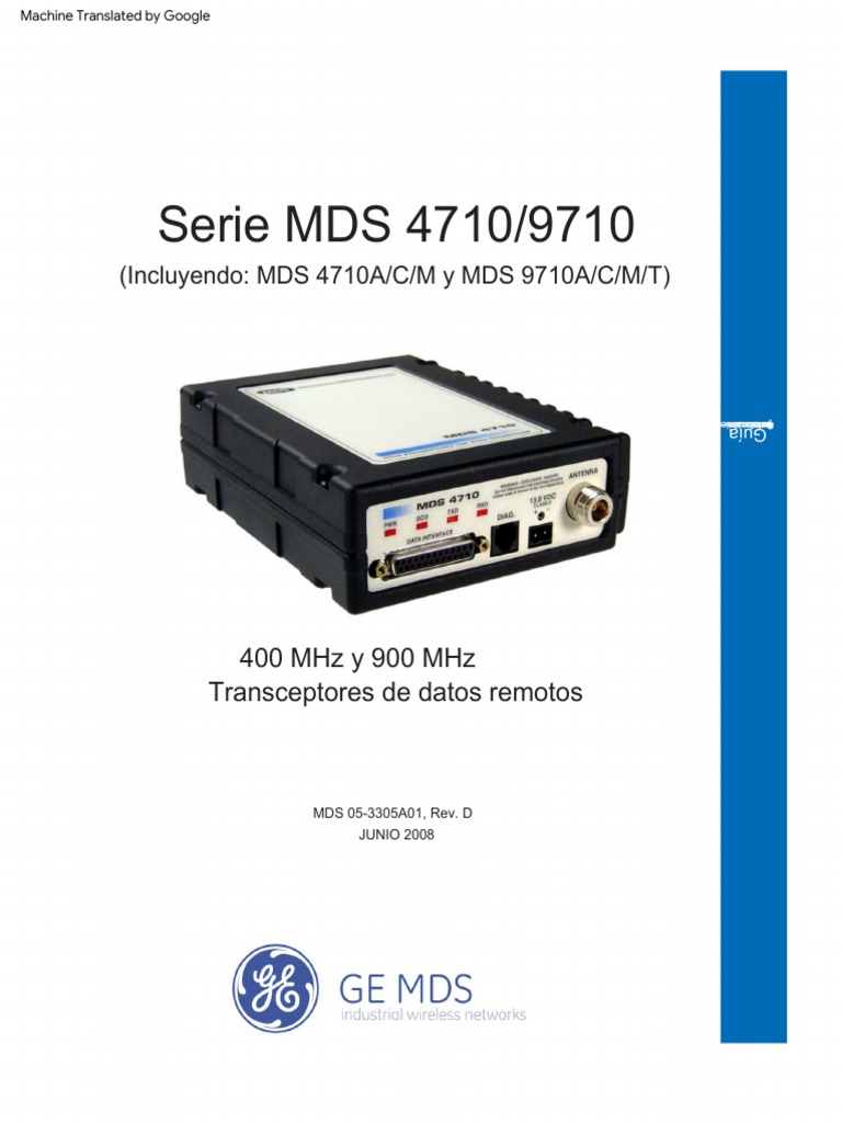 Manual Mds 9710 Español | PDF