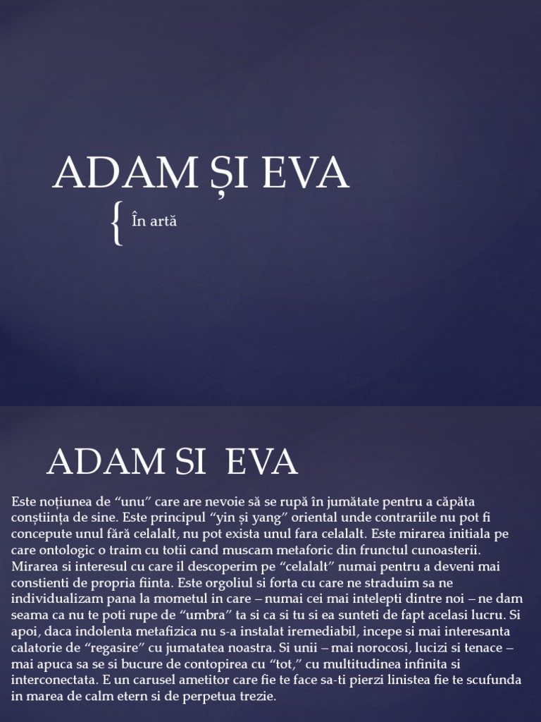 Adam Și Eva | PDF