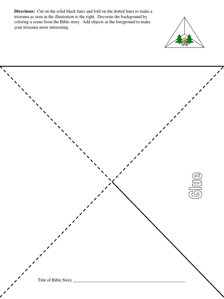 Bible Story Triorama Template | PDF