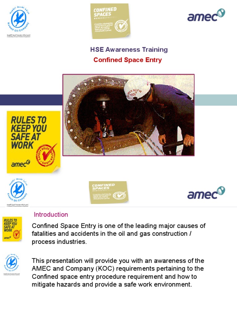 04 Confined Space (Awareness Training) - KM - V2 1 | PDF