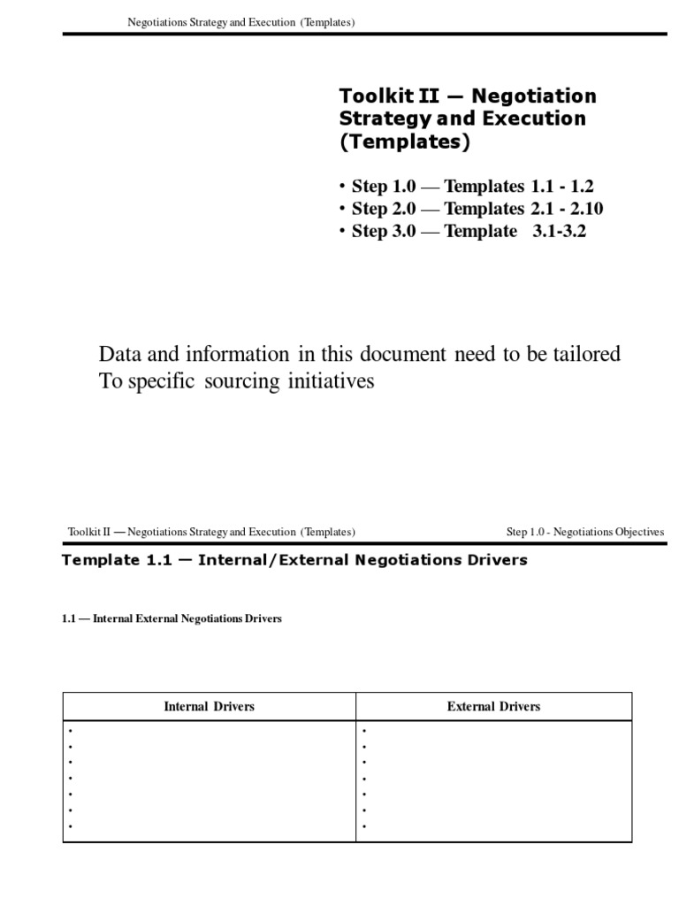 Negotiation Strategy Framework 1683120054 | PDF | Negotiation | Business Process