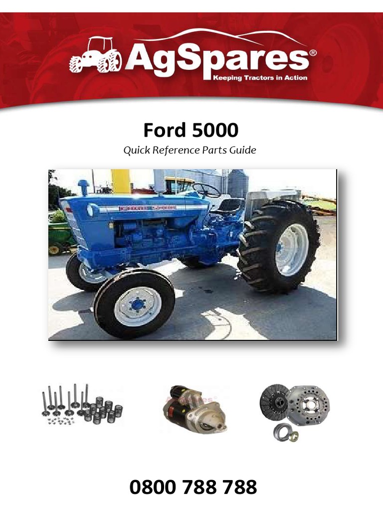 Ford 5000 Parts Reference Guide | PDF | Piston | Clutch
