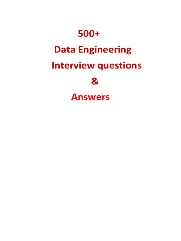 500+ Interview Questions-1 | PDF | Apache Hadoop | Map Reduce