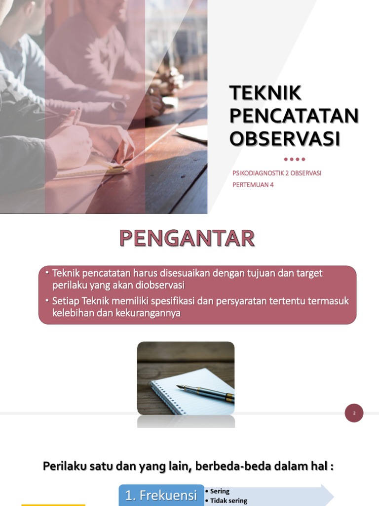 Teknik Pencatatan Observasi | PDF