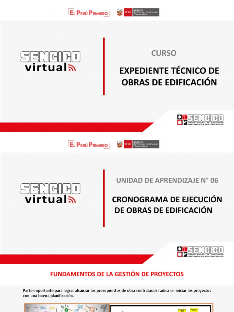 Curso: Expediente Técnico de Obras de Edificación | PDF | Gestión de proyectos | Planificación