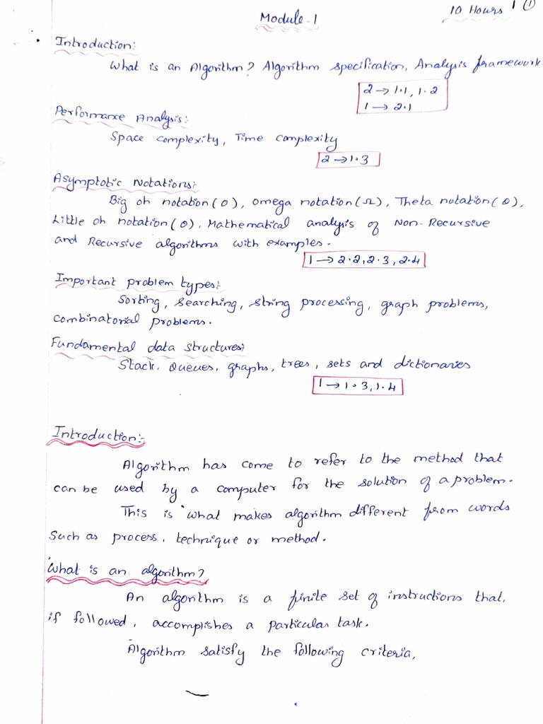 DAA-Module 1 (Part 1) | PDF