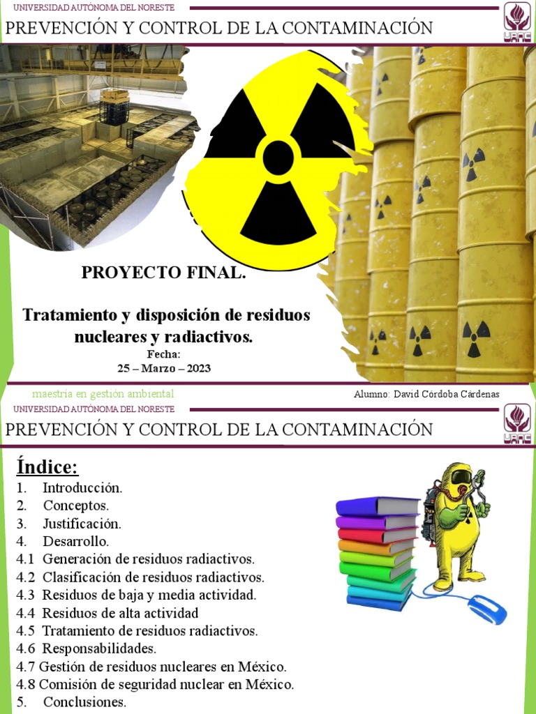 Tratamiento y Disposición de Materiales Nucleares y Radiactivos | PDF ...