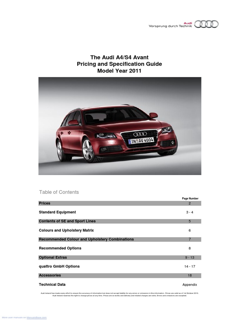 Manual Audi A4 | PDF