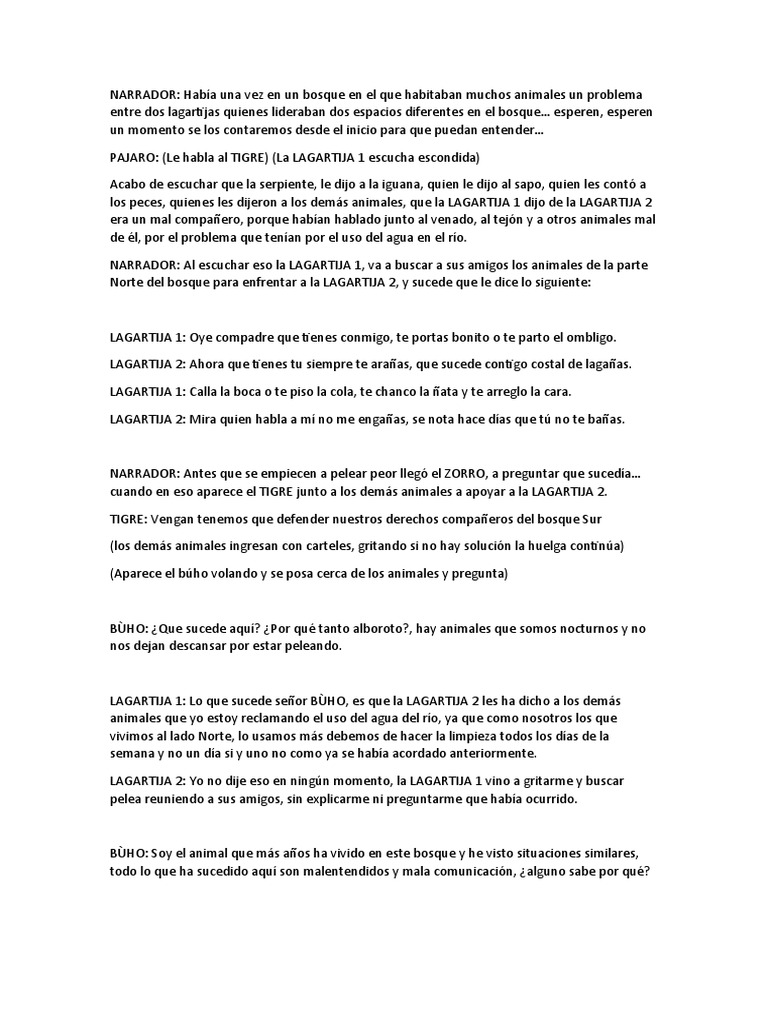 Cuento de Los Animales Del Bosque | PDF