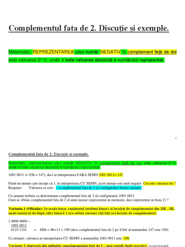 Complementul Fata de 2 | PDF
