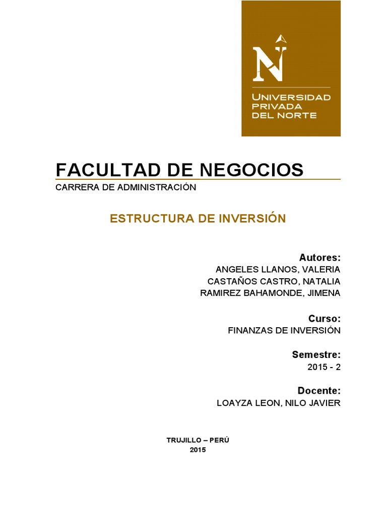 Estructura de Inversión | PDF | Inversiones | Economias
