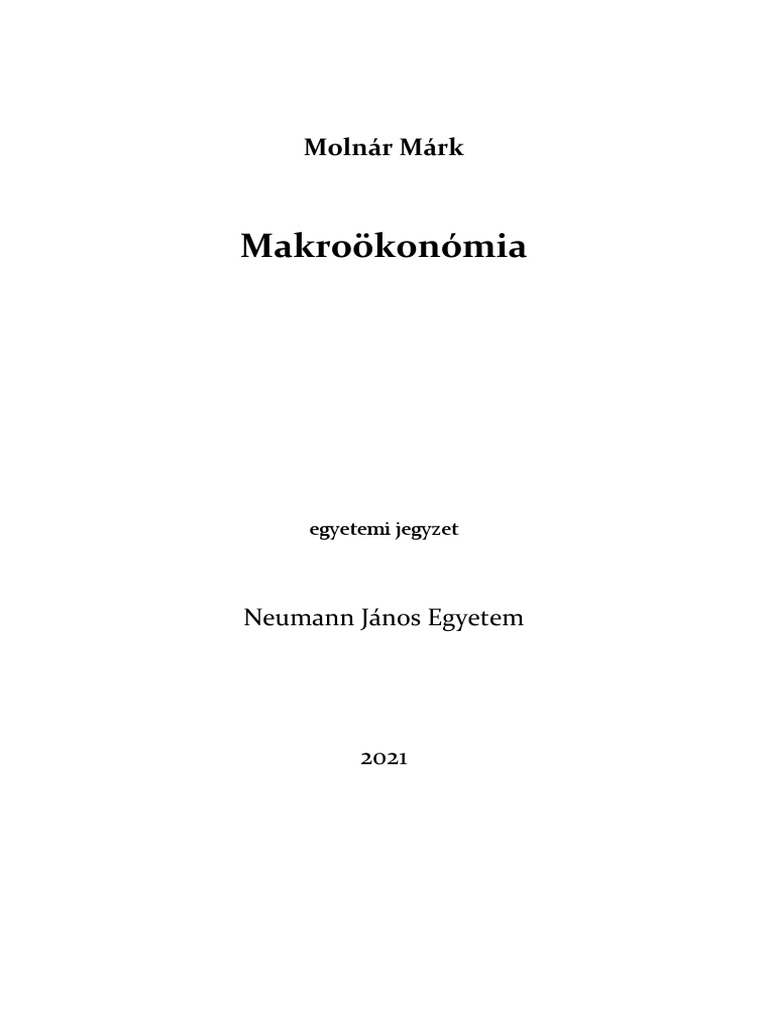 Makro Jegyzet 2021 | PDF