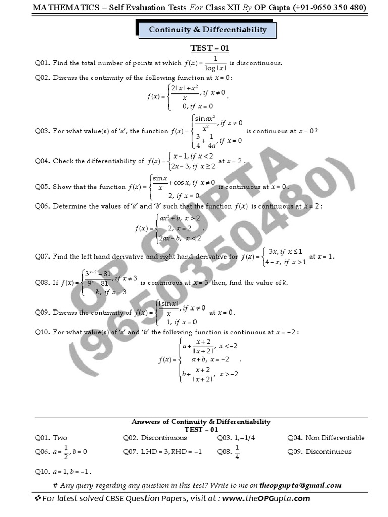 04 Continuity-Differentiability | PDF | Analysis | Calculus