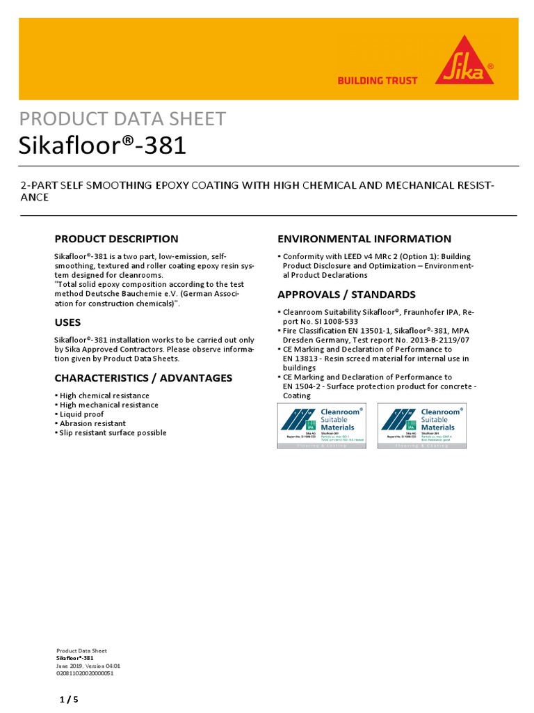 Sikafloor - 381 | PDF
