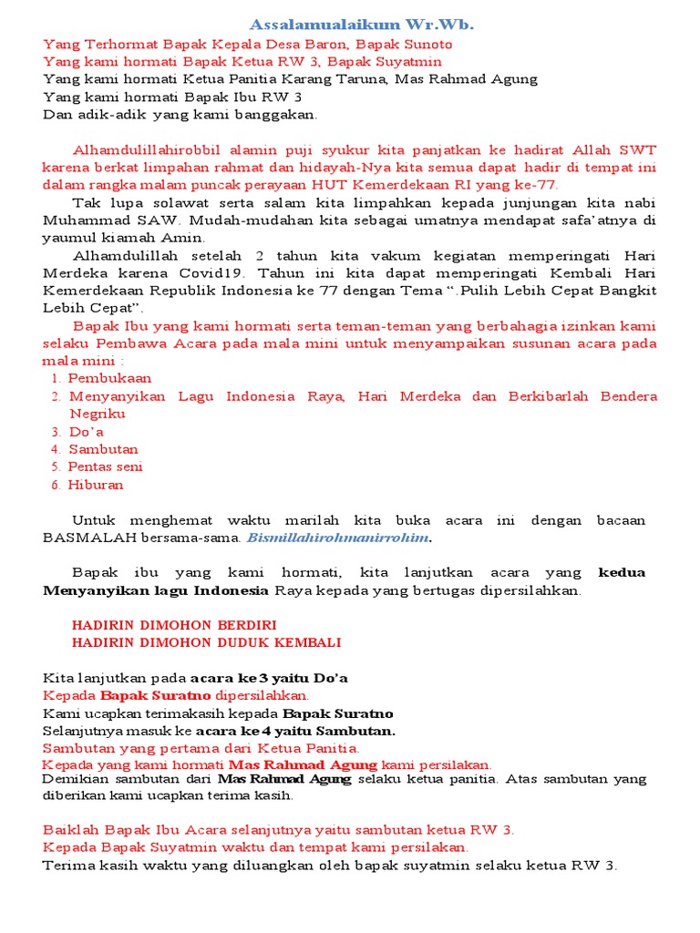 Susunan Acara-1 | PDF | Seni