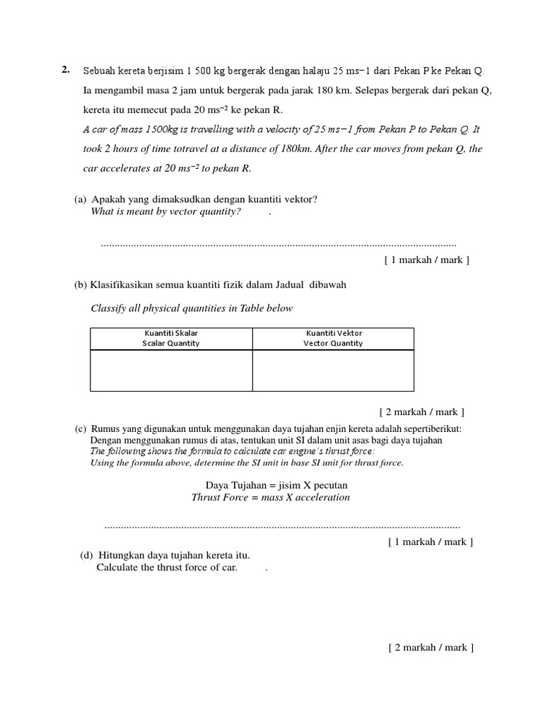 Kuantiti Vektor & Skalar | PDF