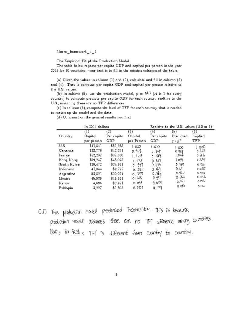 2023-1 Macro Assignment 4 | Download Free PDF | Economies | Economic Data