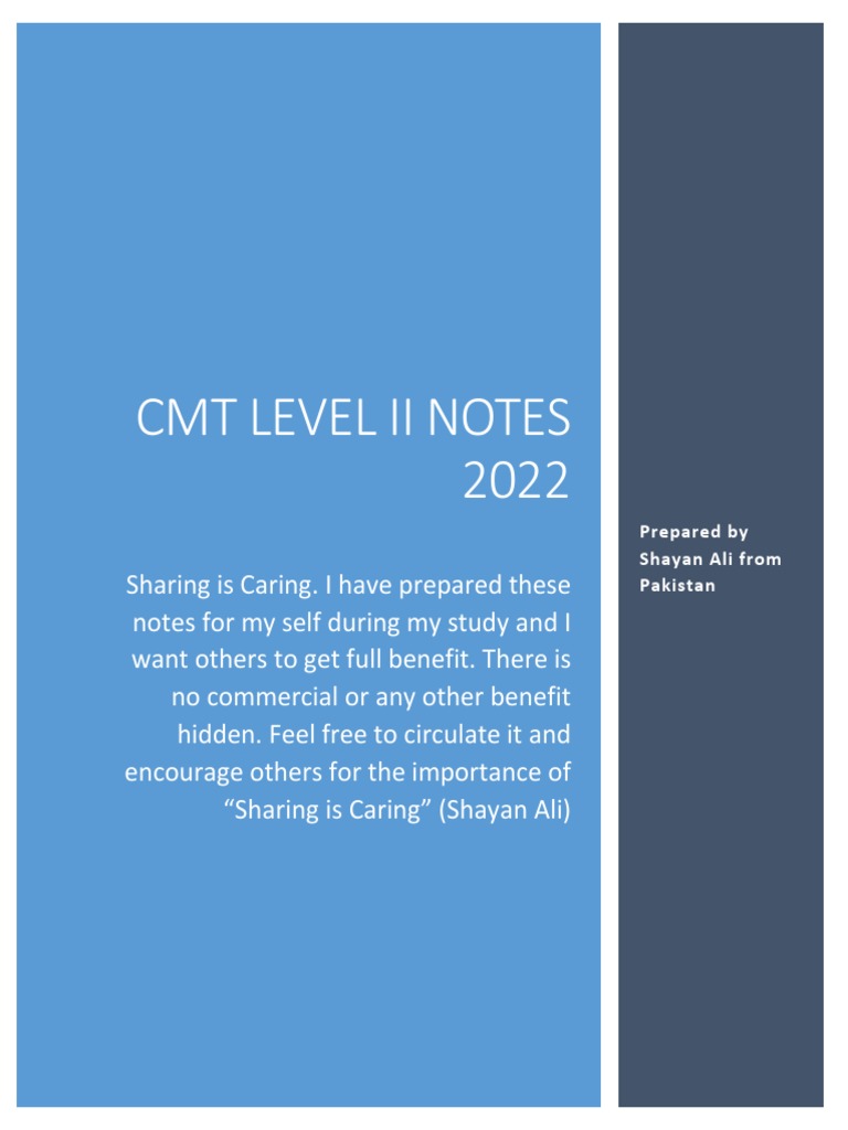 CMT L2 Notes Shayan Ali Pakistan | PDF