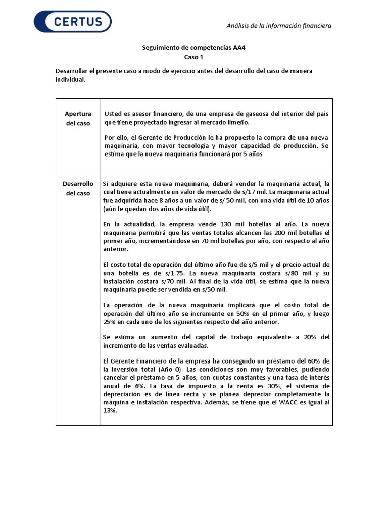 Caso Preparativo AA4 | PDF