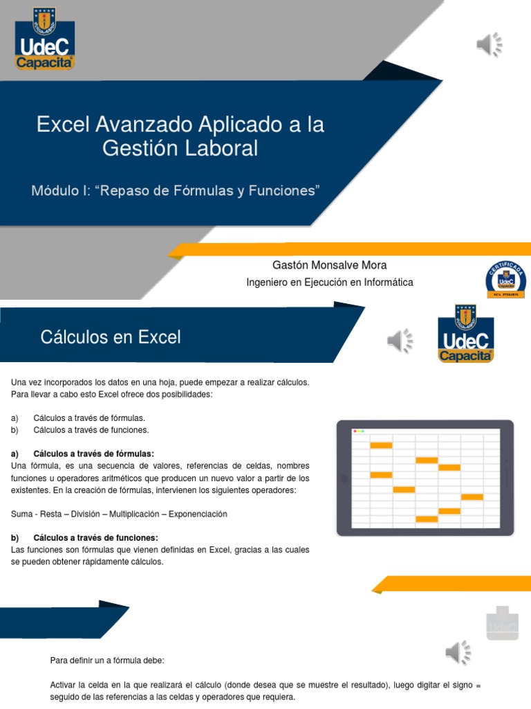 Módulo 1 Excel Avanzado | PDF | Microsoft Excel | Aritmética
