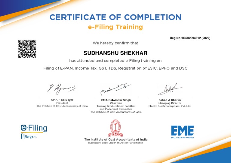 E Filing Certificate | PDF