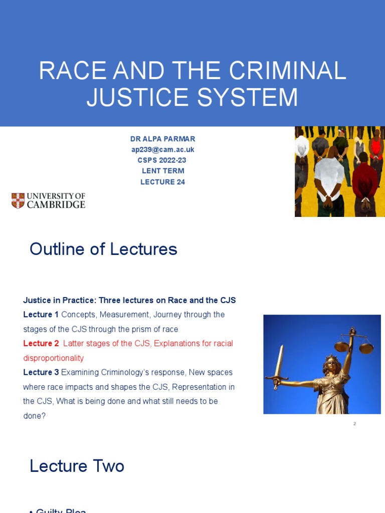 Race and The CJS Lecture 24 Slides Only | PDF