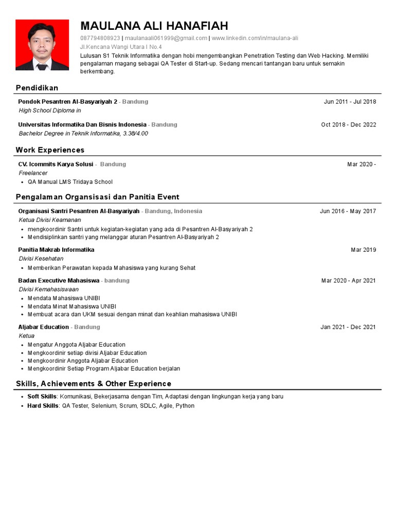 Maulana Ali Hanafiah-Resume | PDF