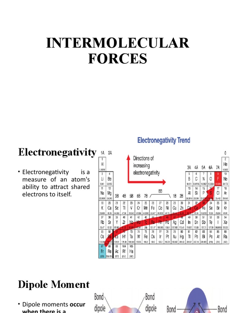 Intermolecular Forces | PDF | Intermolecular Force | Chemical Polarity