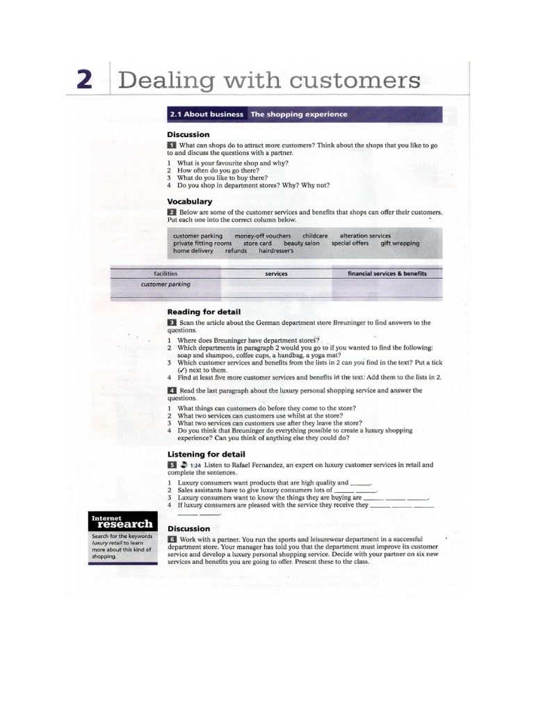 Dealing With Customers | PDF