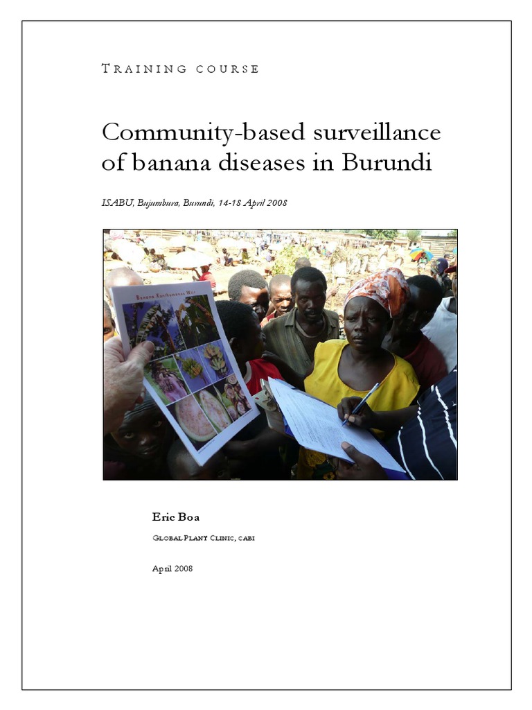 Community Based Plant Disease Surveillance Burundi | PDF