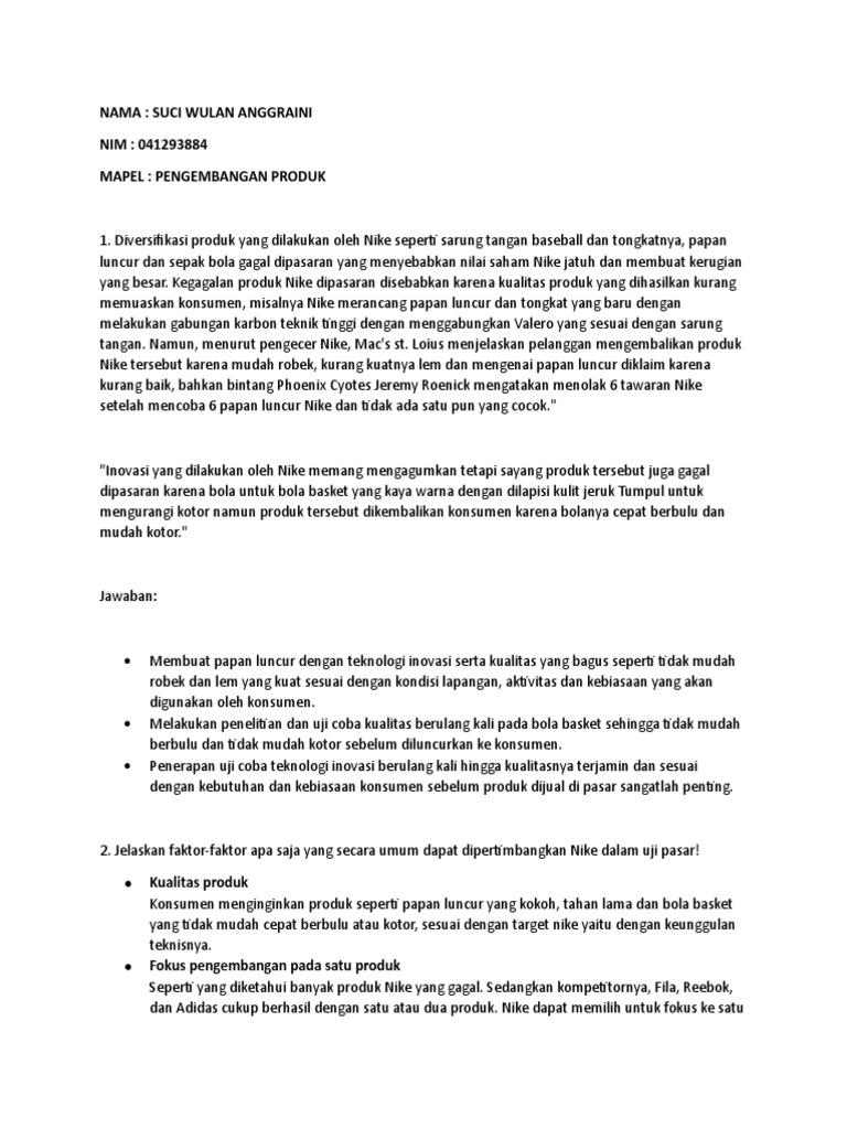 Tugas 3 Pengembangan Produk | PDF