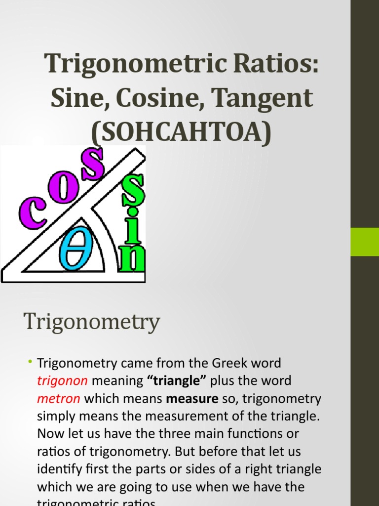 MATH9 Trigonometric Ratios | PDF | Language Arts & Discipline