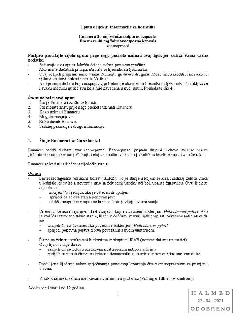 Emanera Uputa 27 04 2021 | PDF