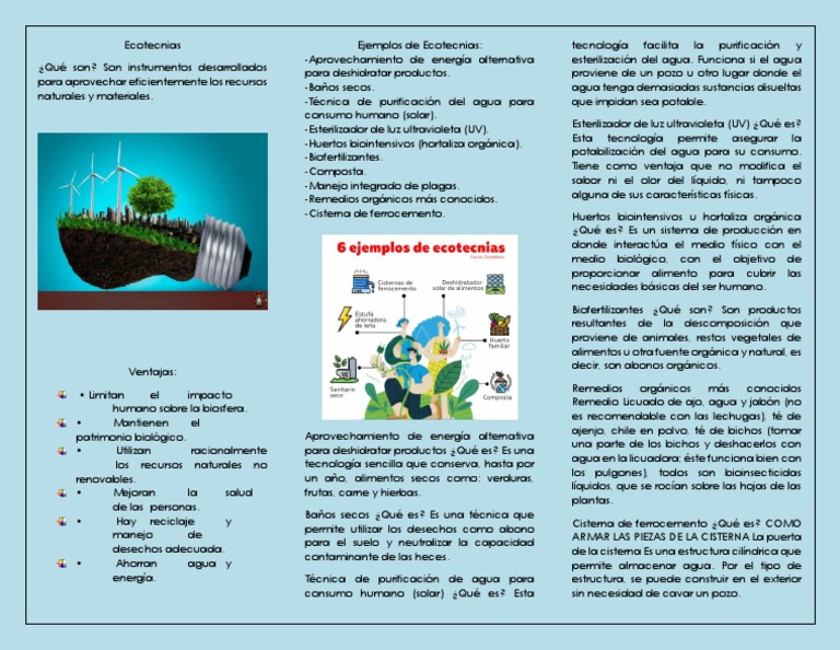 Triptico de Ecotecnias | PDF