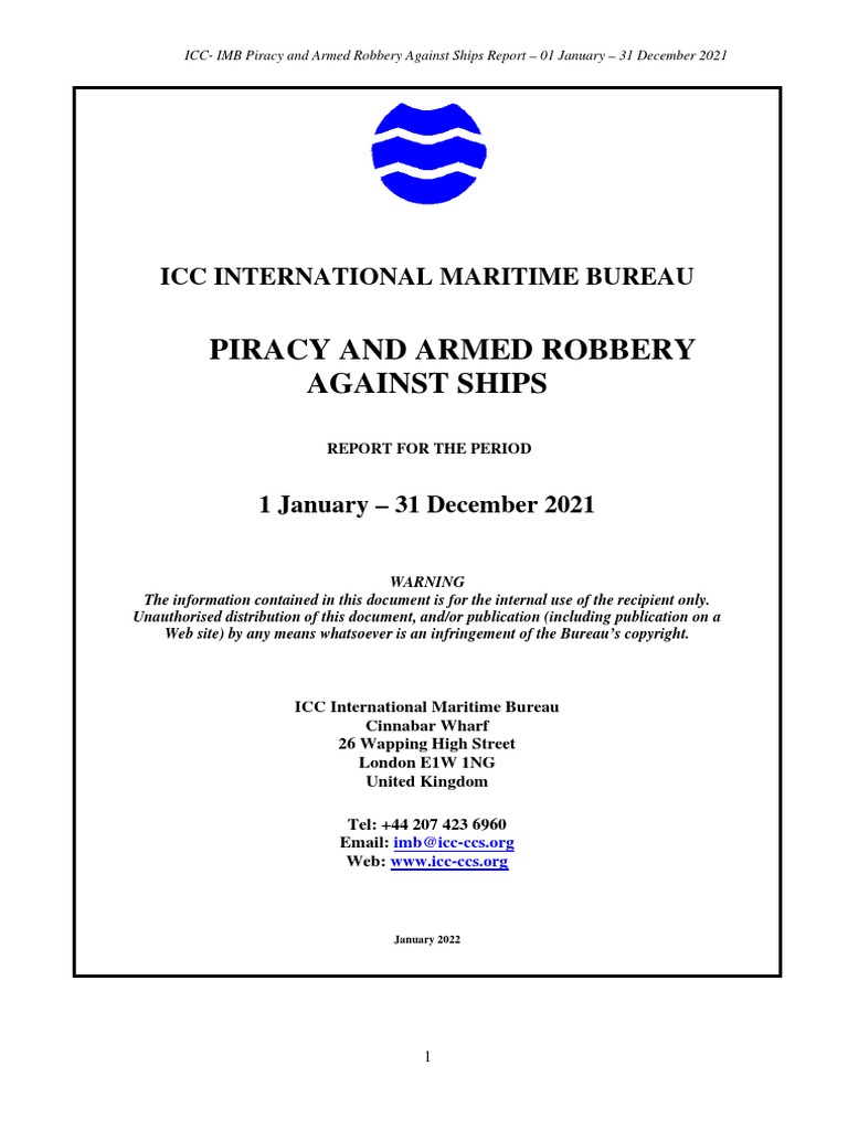 2021 ICC-IMB Piracy Report Summary | PDF | Piracy Off The Coast Of ...