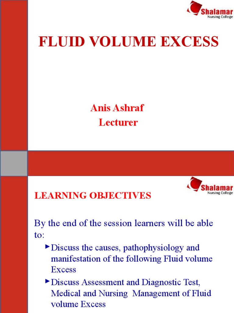Lect 30. Fluid Volume Excess | PDF | Edema | Medical Specialties