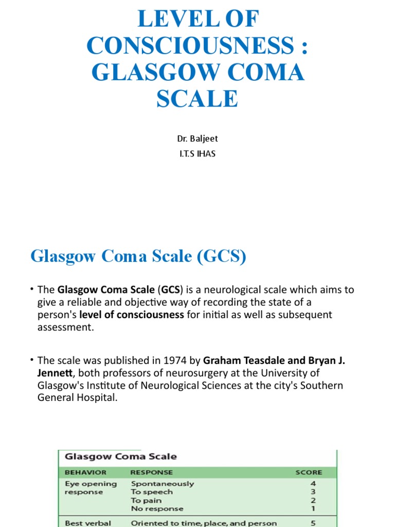GCS Assessment | PDF