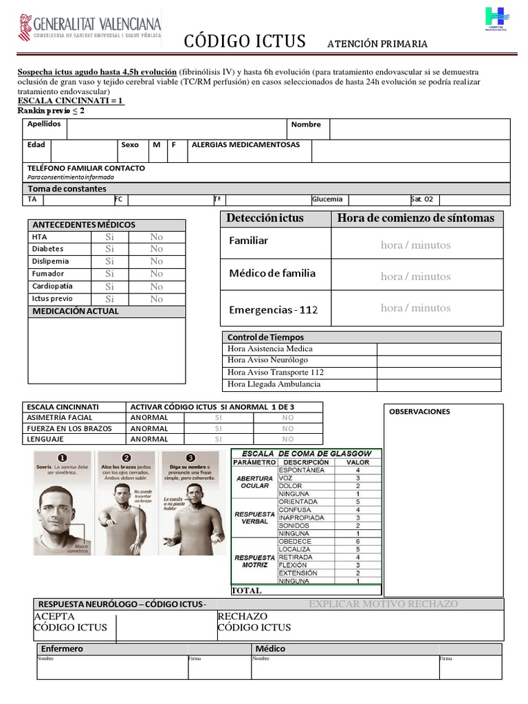 Ap Código Ictus | PDF | Carrera | Sistema nervioso