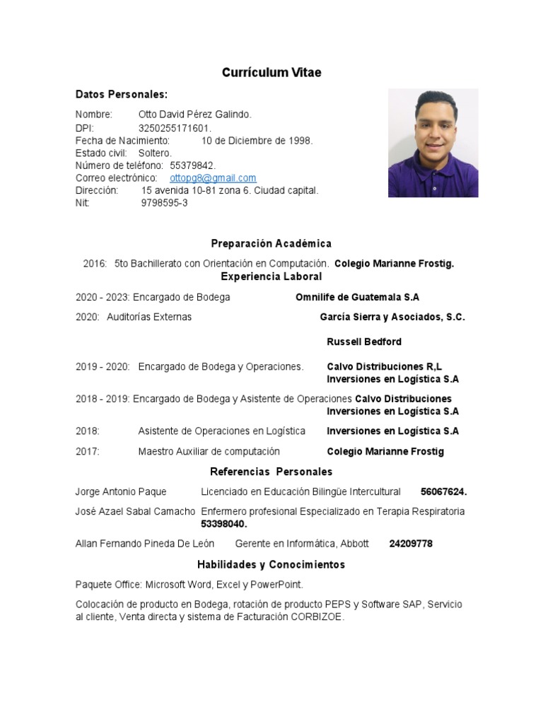 Curriculum David Perez 2023 | PDF