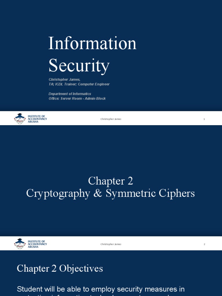 Chapter 2 Cryptography Symmetric Ciphers | PDF Chapter 2 Cryptography Symmetric Ciphers | PDF