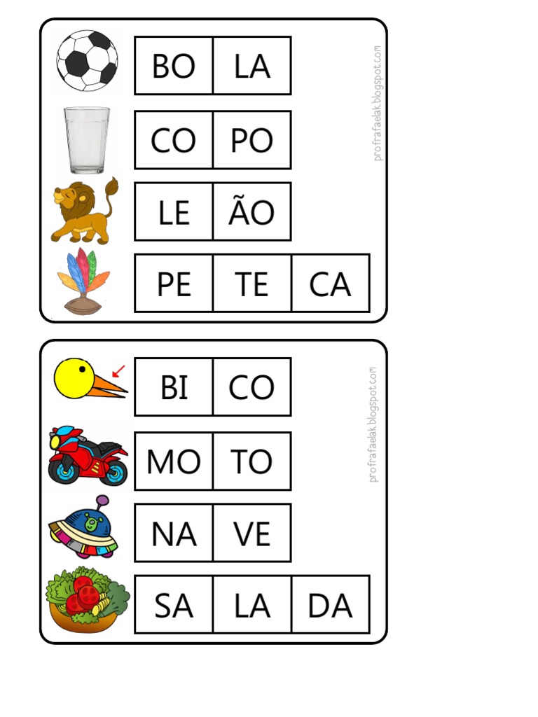 Bingo de Sílabas | PDF