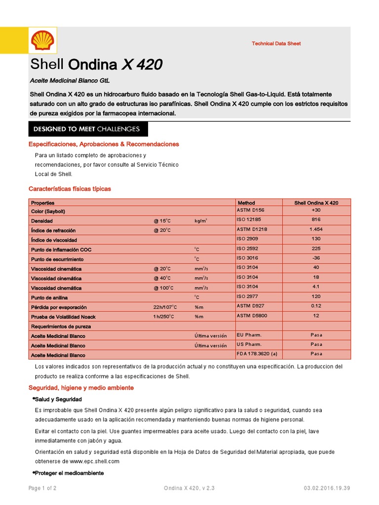 Sell Ondina X 420 | PDF | Química