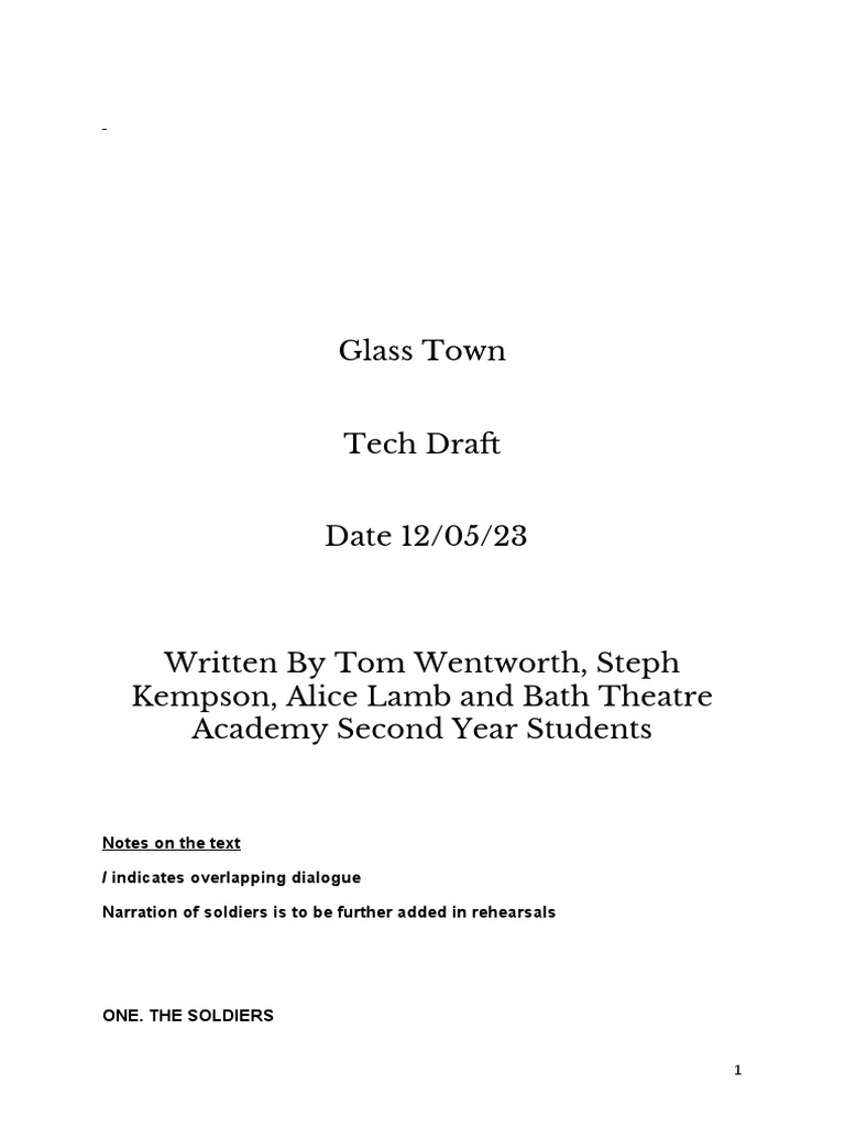 Glass Town Working Script Without Annotations | PDF | Brontë Family