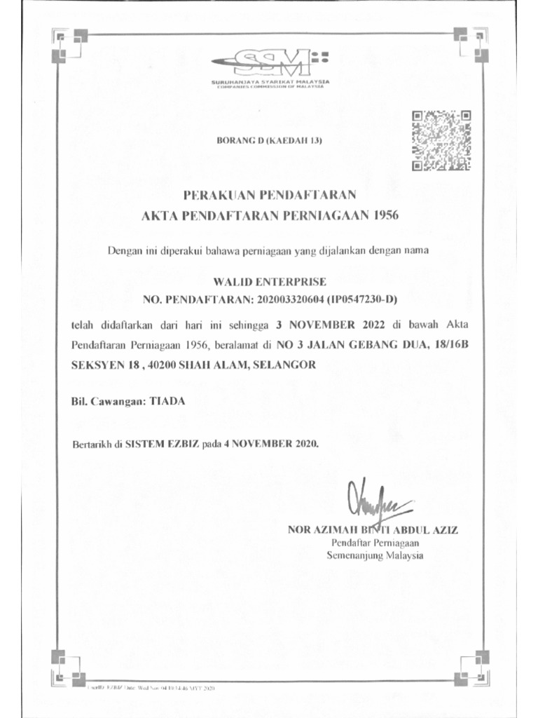 SSM Walid Enterprise | PDF