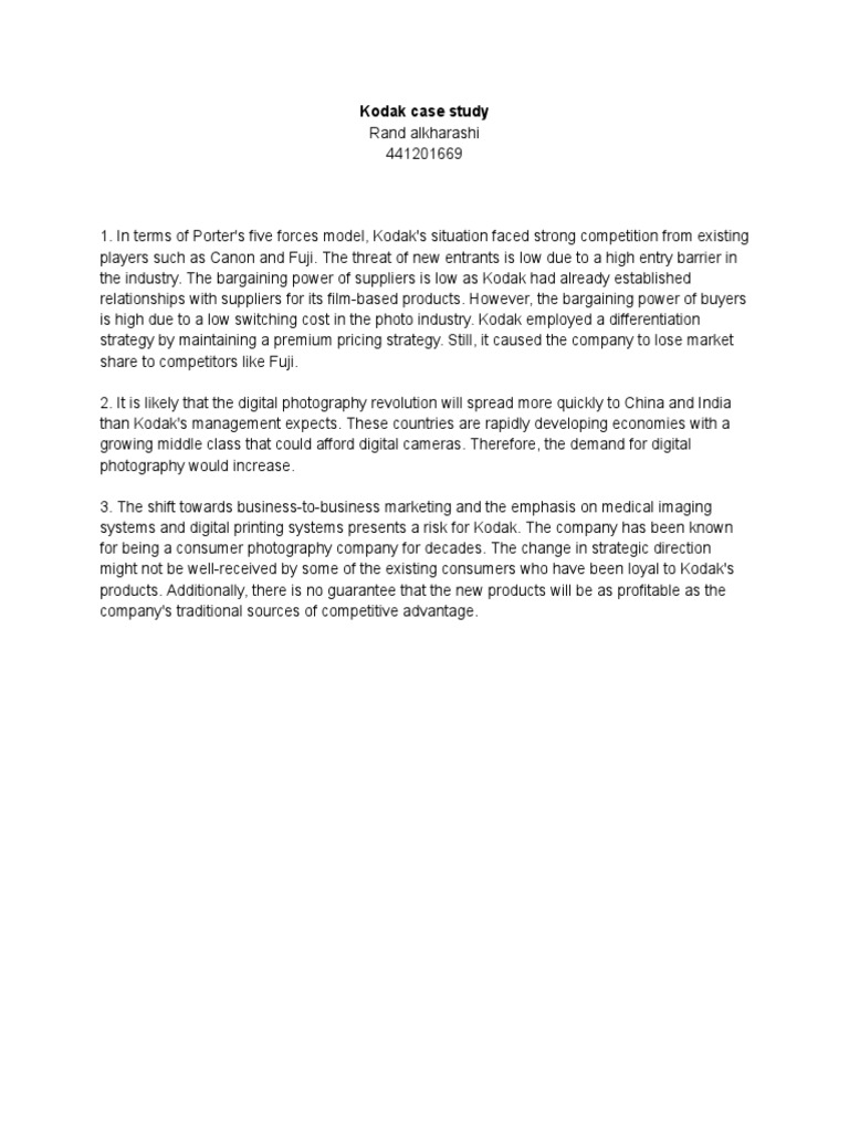 Kodak's Case Study | PDF