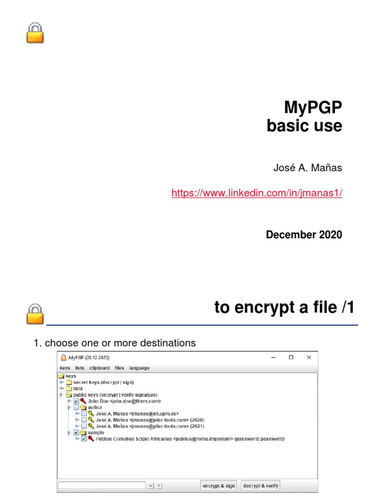 MyPGP File Encryption Guide | PDF | Computers