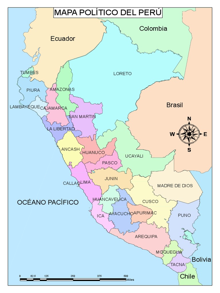 Mapa Político del Perú y Regiones Costeras | PDF