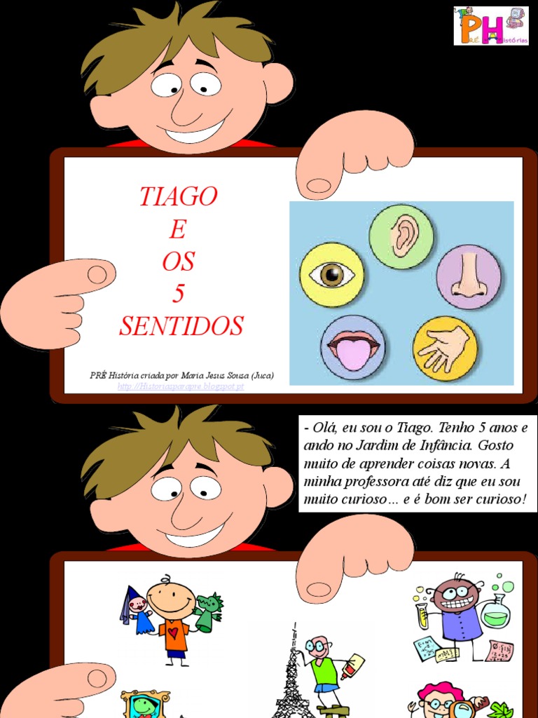 Tiago Explora os 5 Sentidos Humanos | PDF