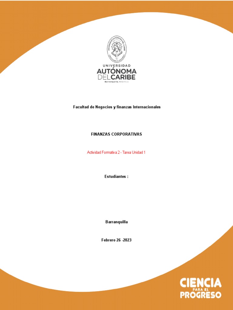 Formativa 2 Unidad 1 | PDF